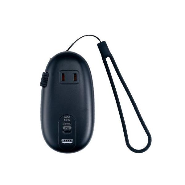 ナカバヤシ JYU-ACU012BK 65W PD対応 モバイルUSB-ACタップ  ブラック 131