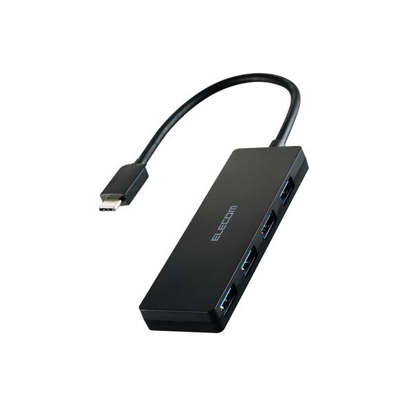 エレコム U3HC-H040BK USBハブ 5Gbps対応 Type-C 4ポート Windows・mac対応 ブラック 131