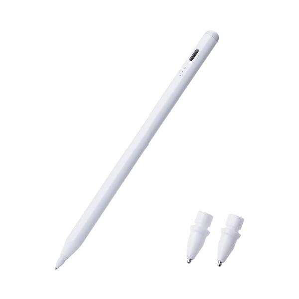 エレコム P-TPACSTAP10WH タッチペン iPad用 USB-C急速充電 交換ペン先付属 2018年以降 iPad ／ Pro ／ Air 対応 ホワイト  131