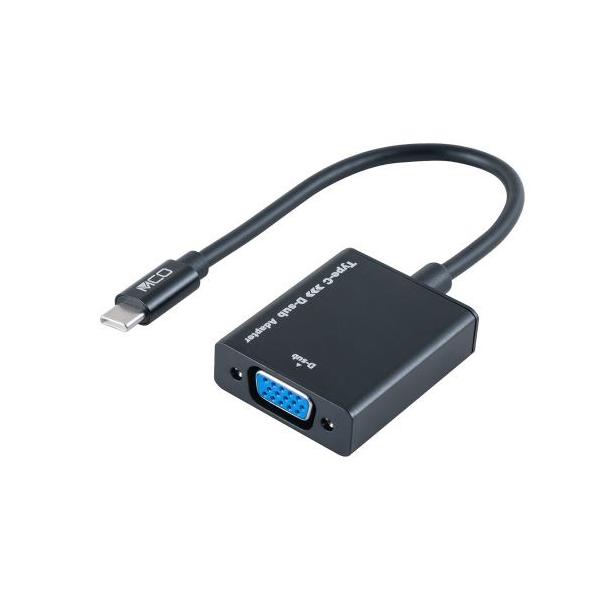 ナカバヤシ USA-CDS3BK Type-C - D-sub15ピン 変換アダプタ Windows Mac対応 ブラック 131