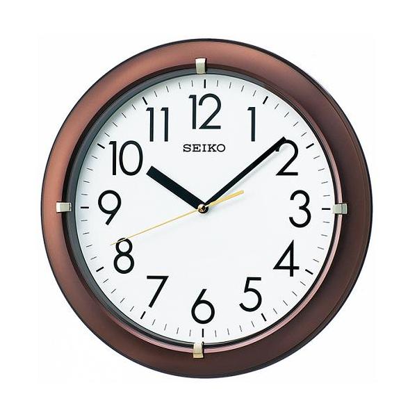 セイコークロック KX621B 掛時計 茶メタリック塗装 ステップセコンド 820