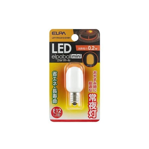 ELPA　LED常夜灯用ナツメ球　LDT1YR-G-E12-G1001 71