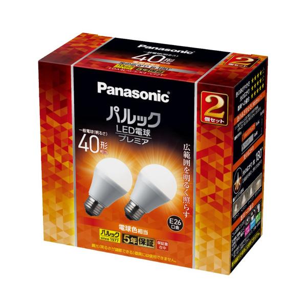 パナソニック LDA4LGSK4CF2T パルック LED電球 プレミア 4.4W 2個入 電球色相当 一般電球タイプ E26口金 広配光タイプ  71