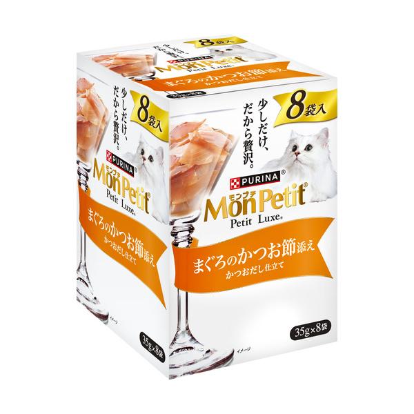 ネスレ モンプチ プチリュクスパウチ まぐろのかつお節添え キャットフード 35g×8P  866