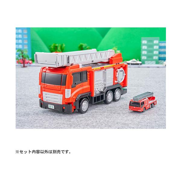 タカラトミー トミカビークルタウン 変形はしご消防車（トミカ付き） トミカワールド 885