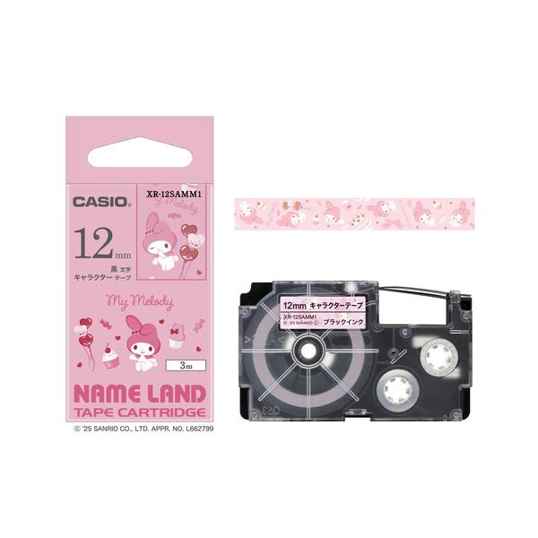 カシオ計算機 XR-12SAMM1 NAME LAND用サンリオキャラクターテープ マイメロディ テープ幅12mm テープ長さ3.0m巻  500