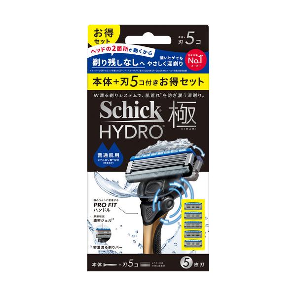 シック・ジャパン シック ハイドロ極 普通肌 コンボパック(本体+刃5コ)   878
