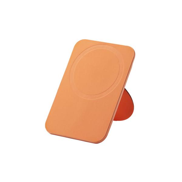 エレコム P-DSMSTCCDR カードポケット付き スマートフォン用マグネットスタンド 薄型 iPhone 用 オレンジ 500