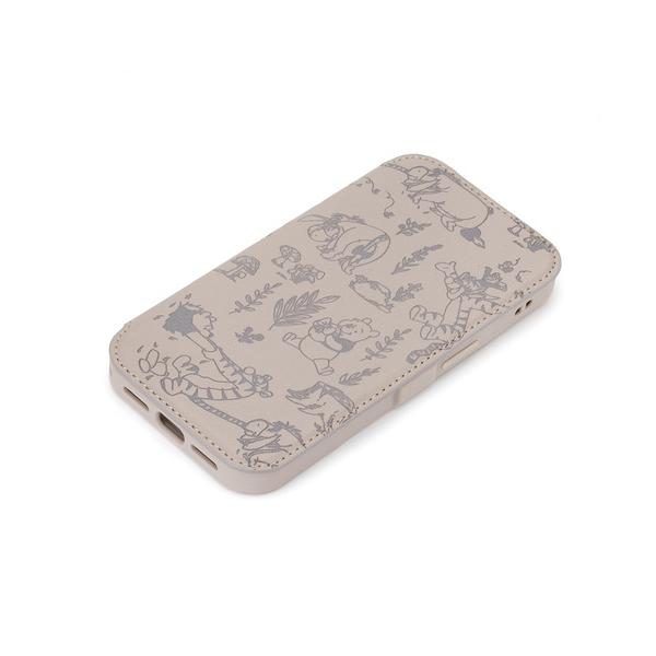 PGA PG-D25KGF03POO iPhone 16e用 ガラスフリップケース  くまのプーさん 500