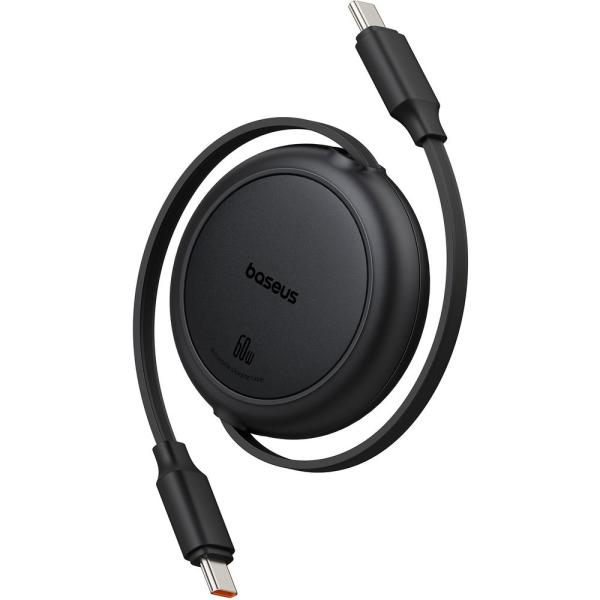 ベースアス Free2Pull巻取式USB-Cケーブル 1m 60W-K P10364500111-01 500