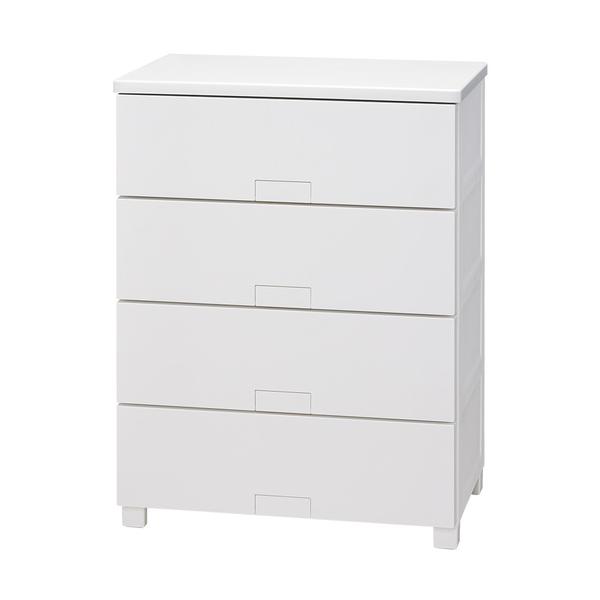 天馬 フィッツチェストFF6504 フルフラット 4段 収納 タンス ホワイト 446