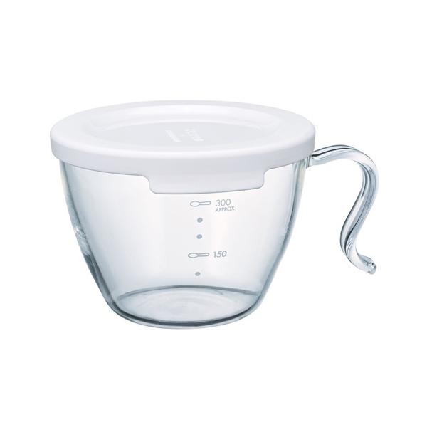 HARIO XSCS-1-W ガラスのレンジスープカップ 実用容量300ml ホワイト 446