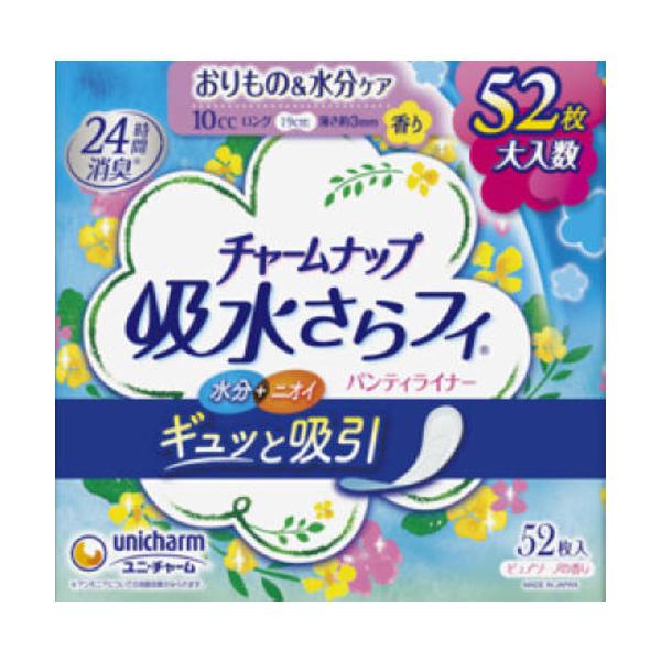 ユニ・チャーム　チャームナップ吸水さらフィ　ロングパンティライナー　ピュアソープの香り　52枚 861