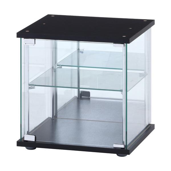 不二貿易 ガラスコレクションボックス ブラック 99474  448