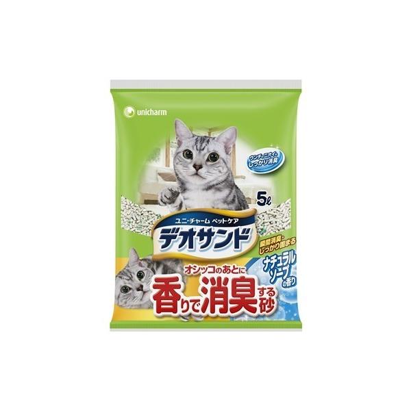 ユニ・チャーム　　オシッコのあとに香りで消臭する砂ナチュラルソープ　　５Ｌ 866