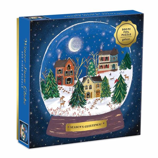 ・500-PIECE PUZZLE - The Winter Snow Globe 500-piece foil jigsaw puzzle from Galison is just the right level of challenge...