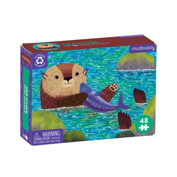 ・48-PIECE PUZZLE - The 48-piece Sea Otter Mini Puzzle from Mudpuppy is perfect for children ages 4 and up to complete on...