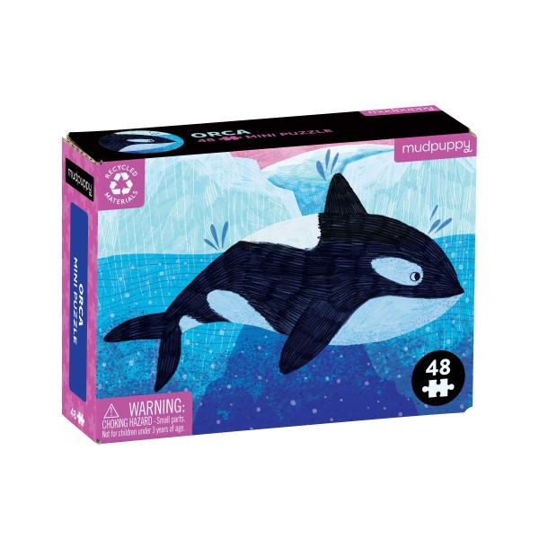 ・48-PIECE PUZZLE - The 48-piece Orca Mini Puzzle from Mudpuppy is perfect for children ages 4 and up to complete on thei...