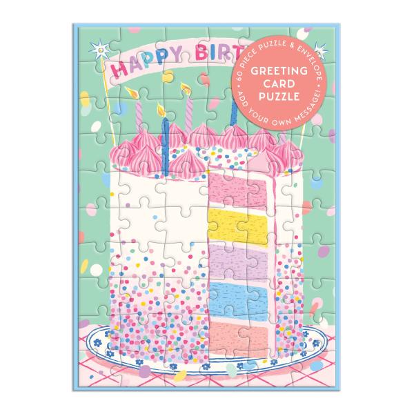 ・60-PIECE PUZZLE - The Confetti Birthday Greeting Card Puzzle from Galison is a jigsaw puzzle ＆ greeting card in one! Ad...