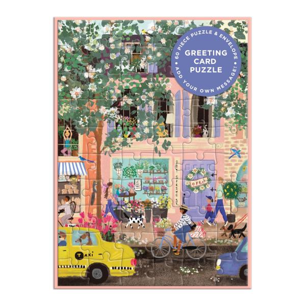 ・60-PIECE PUZZLE - Spring Street Greeting Card Puzzle from Galison is a jigsaw puzzle ＆ greeting card in one! Add your m...