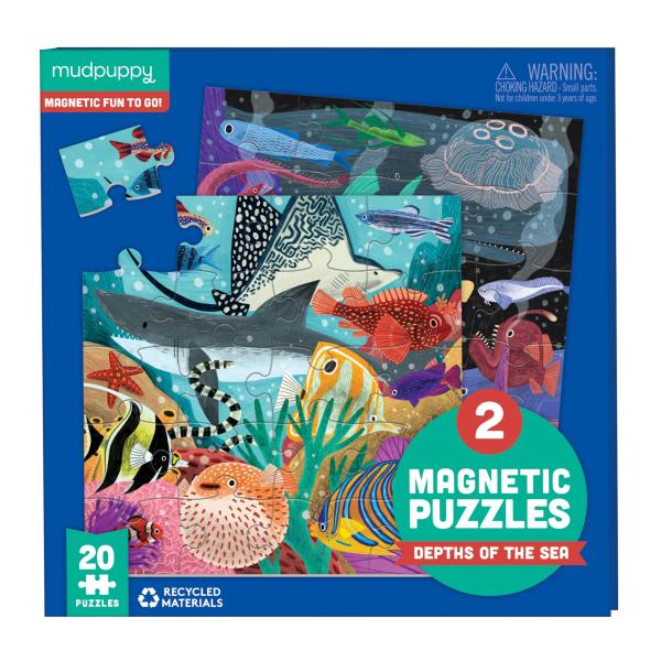 ・?MAGNETIC PUZZLE - The Depth Of The Seas Magnetic Puzzle from Mudpuppy includes two 20 Piece Puzzles that feature charm...