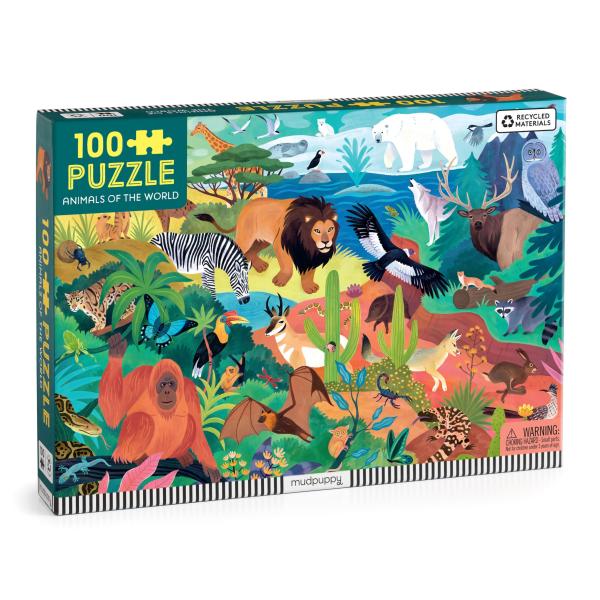 ・100 PIECE PUZZLE - Our 100 piece Animals Of The World jigsaw puzzle features an engaging image of animals found all aro...