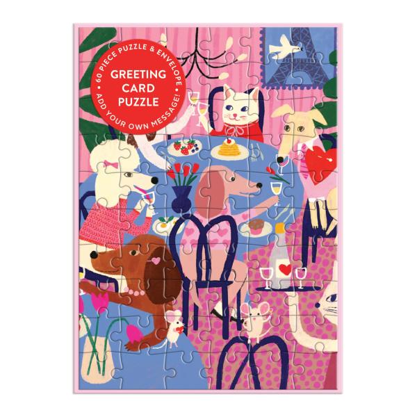 ・PUZZLE GREETING CARD - The Paws For Love Greeting Card Puzzle from Galison is the perfect accompaniment to any gift or ...