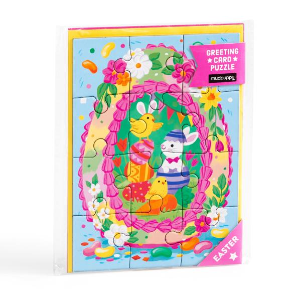 ・GREETING CARD PUZZLE - Celebrate the season with the Egg-cellent Easter! Greeting Card Puzzle from Mudpuppy - a sweet a...
