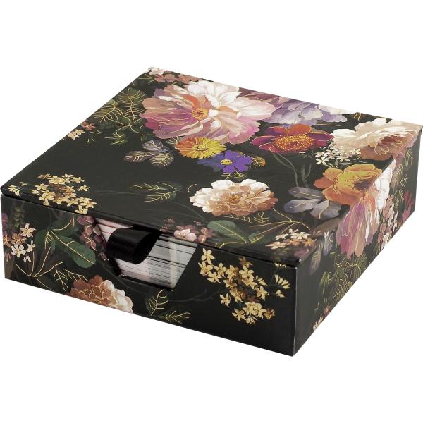 ・Desk Notes・set contains 250 note sheets.・Keepsake box features a gorgeous image of dramatic florals on a black backgrou...