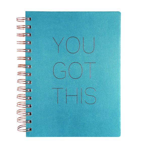 ・キュートなデザイン:Graphique "You Got This" ヴィーガンレザースパイラルジャーナルは、「You Got This」の引用句がカバーにローズゴールド箔で装飾されたシンプルなデザインが特徴です。 この引用がテーマのジャ...