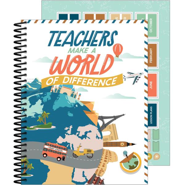 ・Travel Theme Classroom Teacher Planner: Organize lesson plans, tasks, schedules, grades, and more with confidence using...