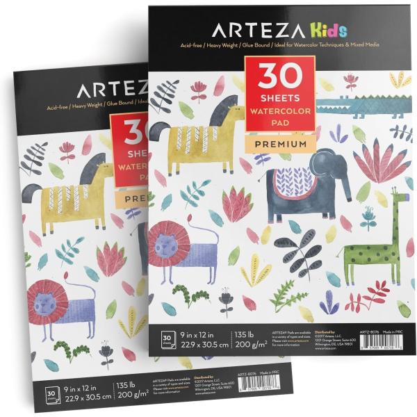 ・Cold Press Watercolor Paper for Kids: Experience the perfect amount of tooth on this paper ideally suited for watercolo...