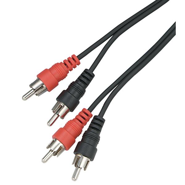 ・3-Foot Shielded Stereo Cable (2 RCA Plugs To 2 RCA Plugs)・Red and black plugs on both ends・Video accessory・Uncompromise...