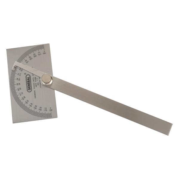 ・PROTRACTOR ARM: It's constructed of durable stainless steel and features a 6" adjustable arm for setting the bevel, tra...
