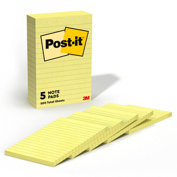 ・GET ORGANIZED: Each pack includes 5 pads of 4 in. x 6 in. lined notes, with 100 sheets per pad, great for your office, ...