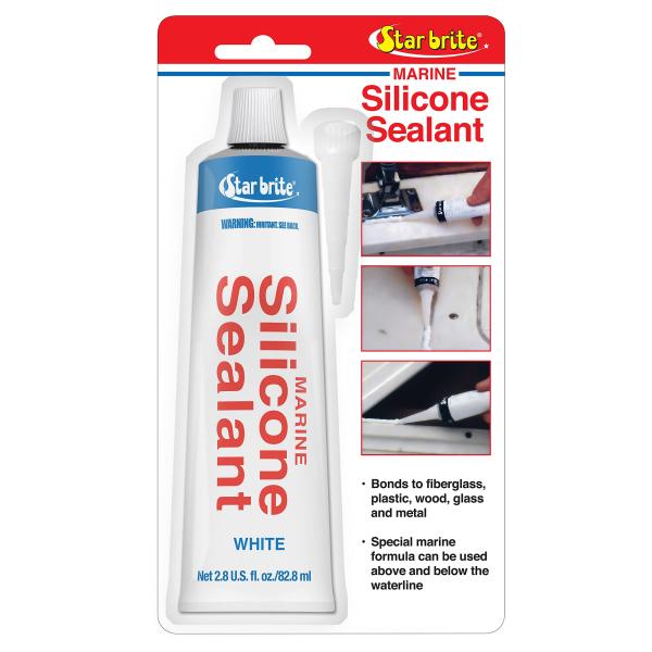 ・MARINE SILICONE SEALANT: Available in black, white, and clear, this superior heavy-duty adhesive bonds to fiberglass, w...