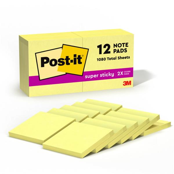 ・EXPERIENCE THE POWER OF 2X STICKINESS: Post-it Super Sticky Notes offer twice the sticking power of basic sticky notes,...