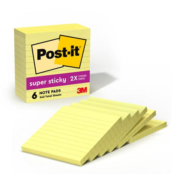 ・EXPERIENCE THE POWER OF 2X STICKINESS: Post-it Super Sticky Notes offer twice the sticking power of basic sticky notes,...