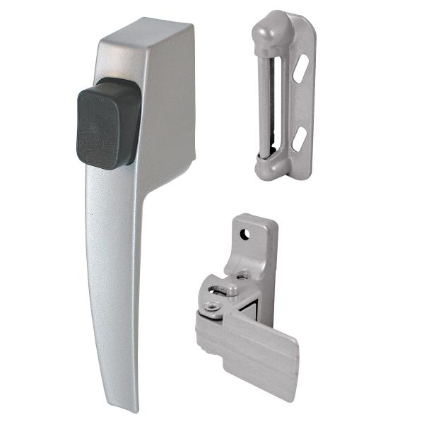 ・INCLUDES - The sturdy metal construction button handle set includes one inside latch (1-3/4" hole spacing), one outside...