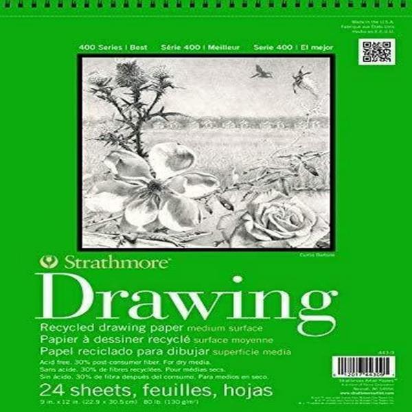 ・Recycled drawing paper with a medium surface that is perfect for final artwork・Great for pencil, colored pencil, charco...
