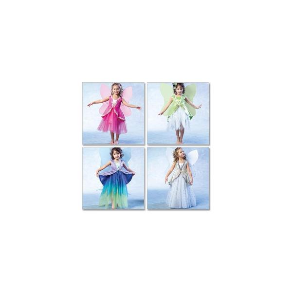 ・Includes sewing templates, instructions, fabric recommendations, and sizing guides for (4) different girl's fairy costu...