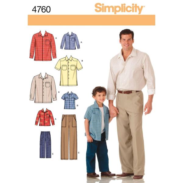 ・Includes instructions for (3) sewing patterns for men and (3) patterns for boys with templates・Sizes included for boy's...