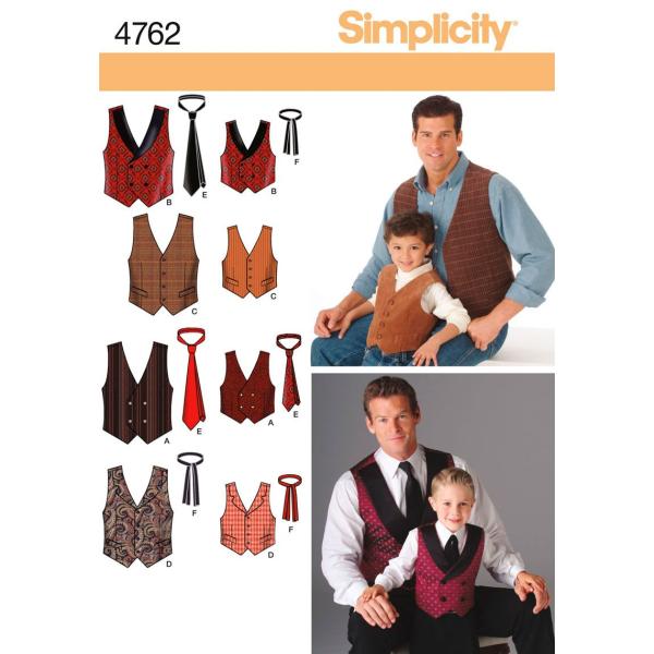 ・Includes instructions for (6) vest and tie sewing patterns with templates・Vest and tie sewing patterns are sizes A (S-M...