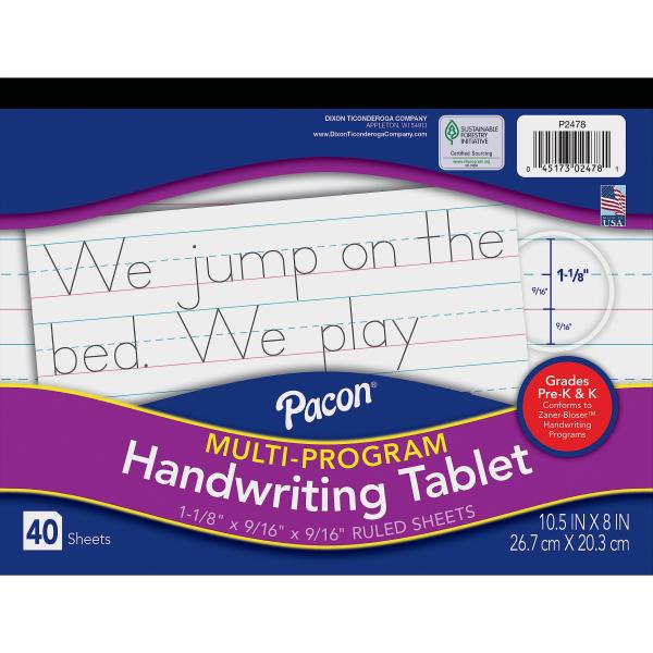 ・Conforms to the Zaner-Bloser handwriting program for Grades Pre-K and K・Ruling size is 1-1/8" x 9/16" x 9/16"・Blue head...