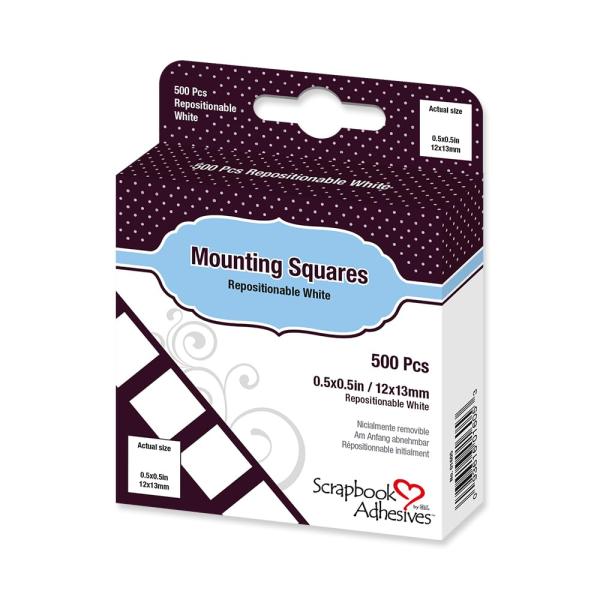 ・Repositionable permanent mounting 1/2 inch squares are double sided in white color・It has anti residue and stainless pr...