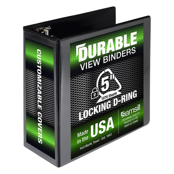 ・Heavy-Duty Design: This Samsill 5-inch 3-ring D-ring binder features a robust D-ring construction that provides tear-re...