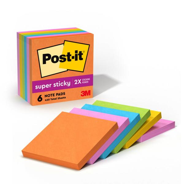 ・GET ORGANIZED: Each pack includes 6 pads of 3 in. x 3 in. notes, with 70 sheets per pad, great for your office, work ar...