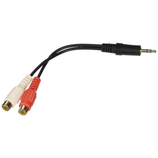 ・3.5mm to RCA - One (1) Black 6 Inch Stereo Audio Extension Cable with Dual RCA to 3.5mm Adapter・Use - With this 3.55mm ...