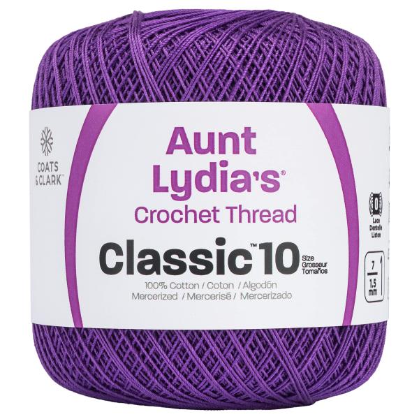 ・Aunt Lydia has been America's favorite brand for over 100 years・This high luster mercerized cotton crochet thread is pe...