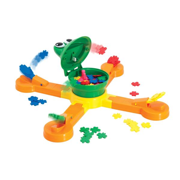 ・Launch flies into the spinning, opening, closing mouth of frog・Encourages hand-eye coordination, friendly competitive p...